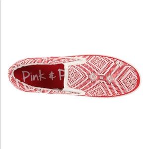 Pink & Pepper | Shoes | New Metallic Red Embroider Slip On 8 65 | Poshmark